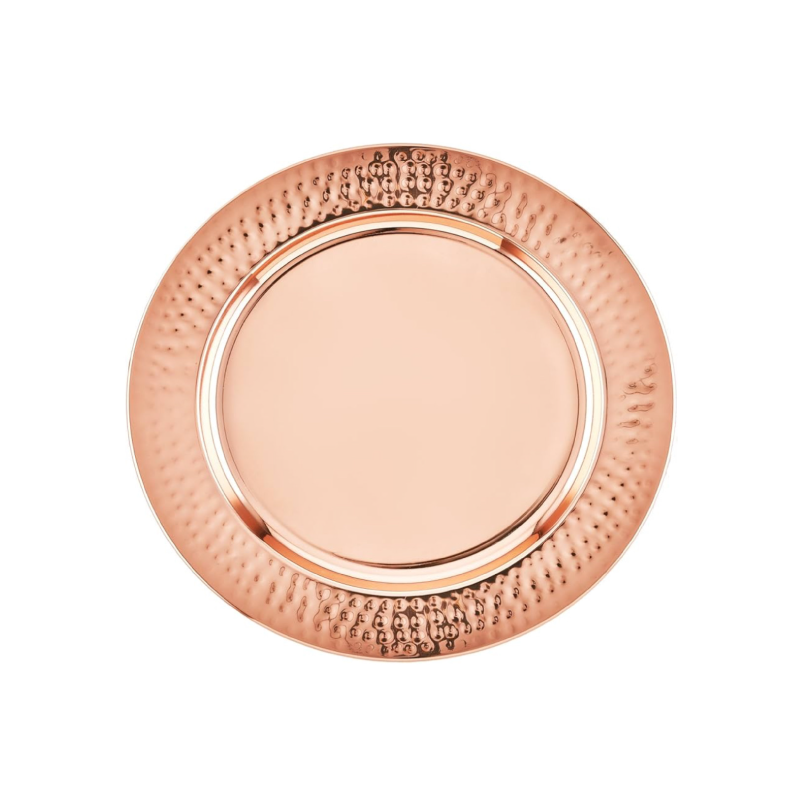 Hammered Copper Chargers - Cat Haus Collective